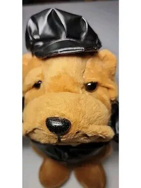 Dan Dee | Toys | Vtg Dan Dee Biker Bulldog Wblack Leather Jacket Hat ...
